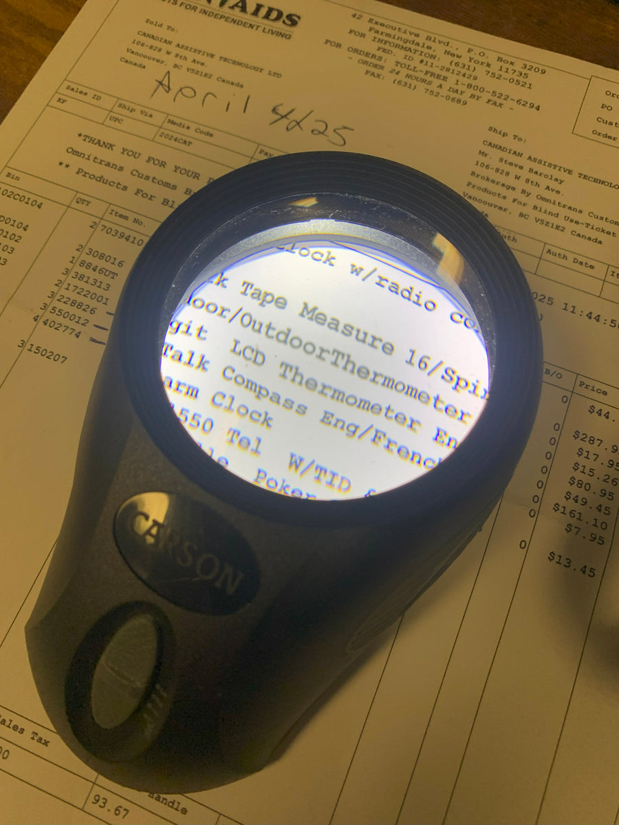 Carson LumiLoupe 5x Lighted Dome Magnifier – Canadian Assistive ...
