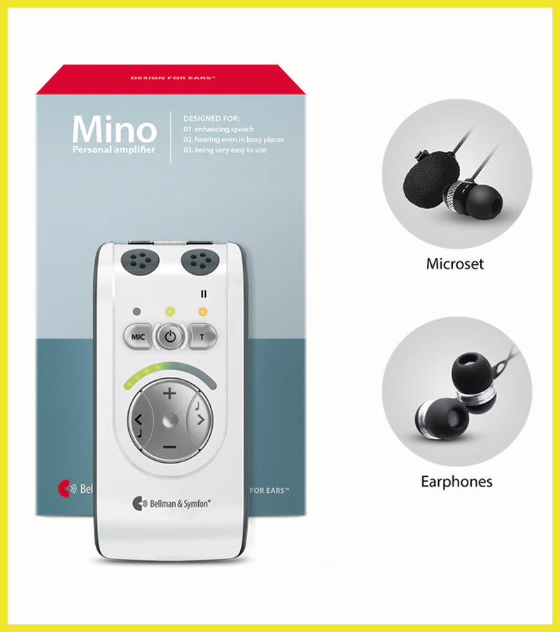 Mino Personal Amplifier (incl earbuds) – Canadian Assistive ...
