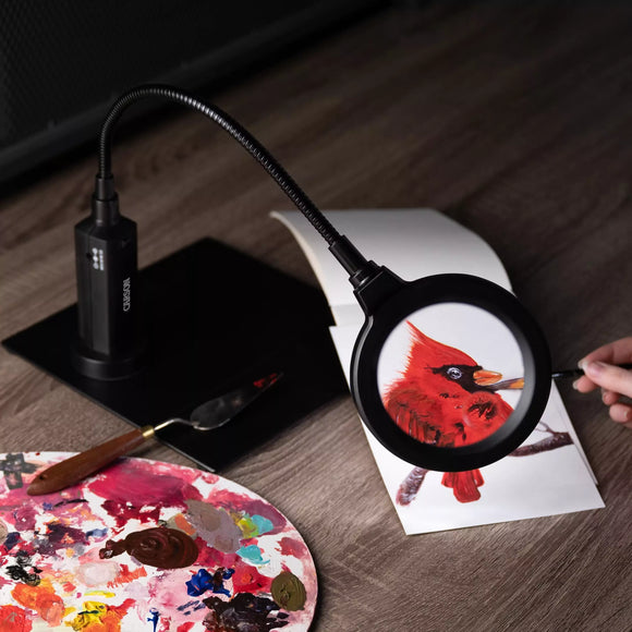 MagniFlex Pro 2x LED Magnifier w/ Magnetic Base – Canadian Assistive ...