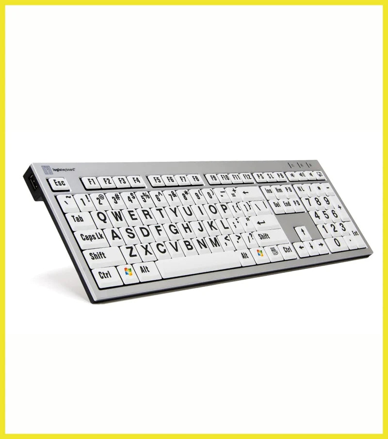 Braille and Large Print keyboard 6 dot NERO PC US – Canadian Assistive ...